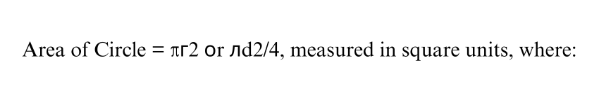 Area of a Circle: Formula and Examples