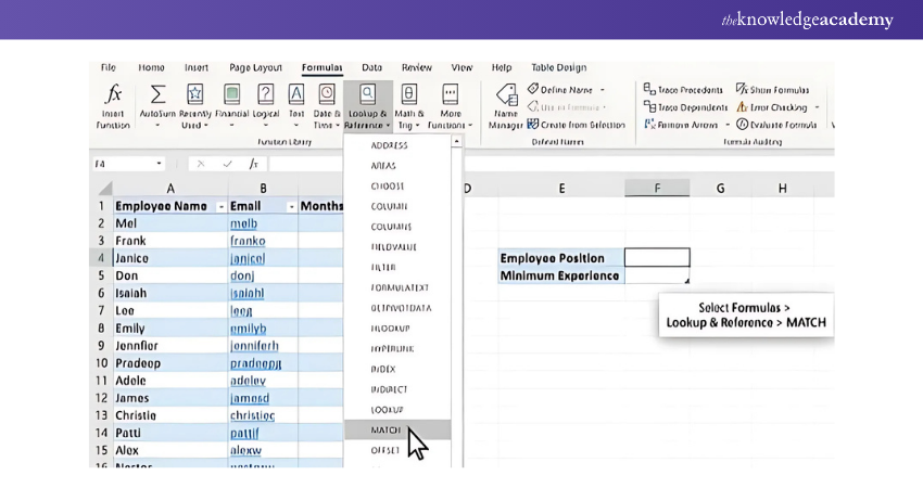Match Function In Excel A Comprehensive Guide