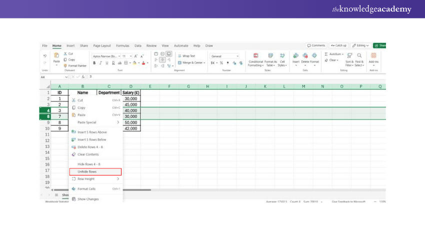 Learn How to Unhide All Rows in Excel in Simple Steps